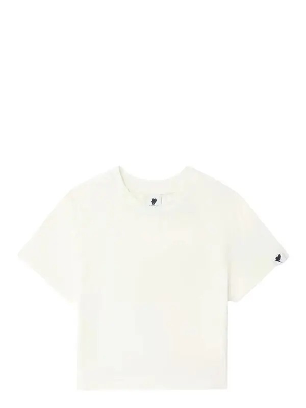 A BATHING APE Heart-motif Cropped T-shirt - Neutrals