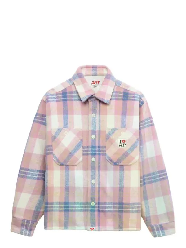 A BATHING APE Pocket Plaid Shirt - Pink