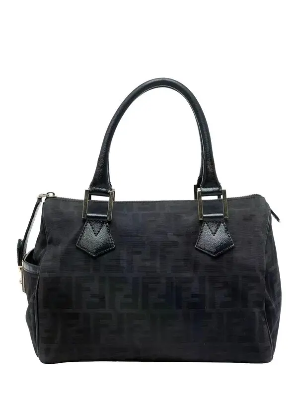 Fendi 2010-2025 Zucca Canvas Boston Bag - Black