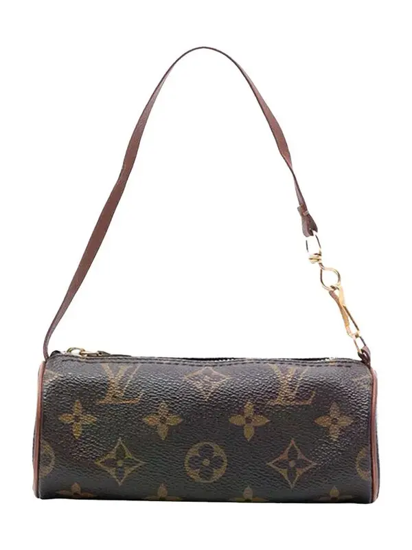 LOUIS VUITTON Monogram Papillon Pochette Handbag - Brown