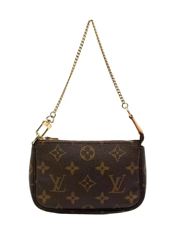 LOUIS VUITTON 2007 Monogram Mini Pochette Accessoires Handbag - Brown