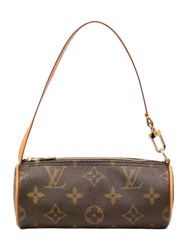 LOUIS VUITTON Monogram Papillon Pochette Handbag - Brown