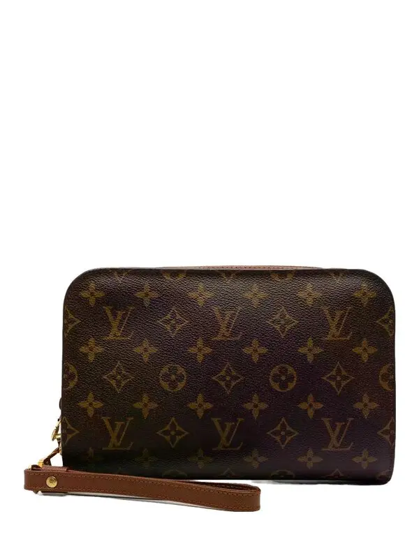 LOUIS VUITTON 2001 Monogram Orsay Clutch Bag - Brown