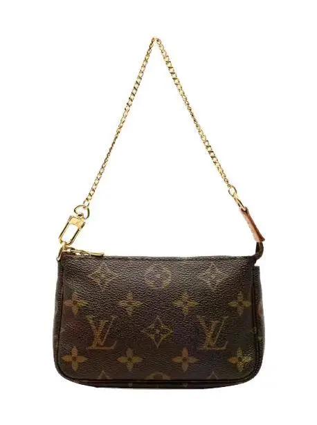 LOUIS VUITTON 2005 Monogram Mini Pochette Accessoires Handbag - Brown