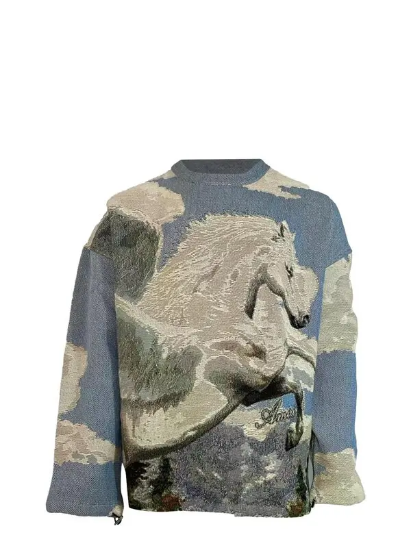 Amiri Pegasus Tapestry Sweatshirt - Blue