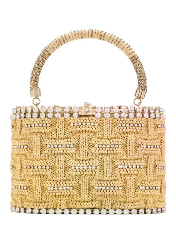 Rosantica Mini Holli Beaded Embellished Satchel - Neutrals