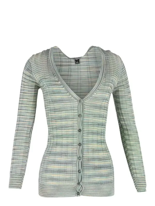 Missoni Knitted Buttoned Cardigan - Blue