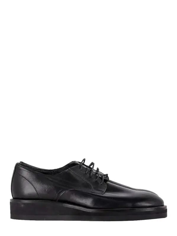 Yohji Yamamoto Lace-up Leather Derby Shoes - Black