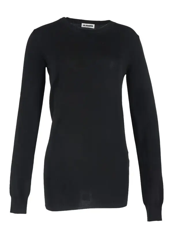 JIL SANDER Crew-neck Top - Black