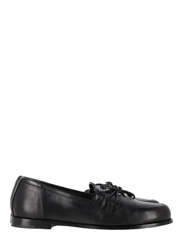 TOTEME Rounded Leather Loafers - Black