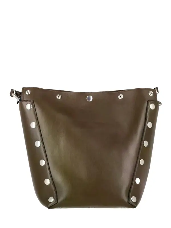 Mulberry Leather Shoulder Bag With Studs - Green