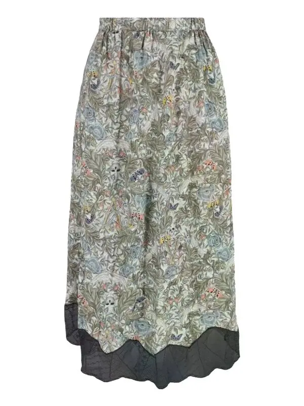Zadig&Voltaire Floral-print Lace Midi Skirt - Neutrals