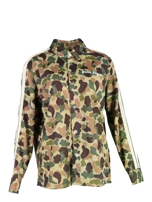 Palm Angels Camouflage Print Track Shirt - Brown