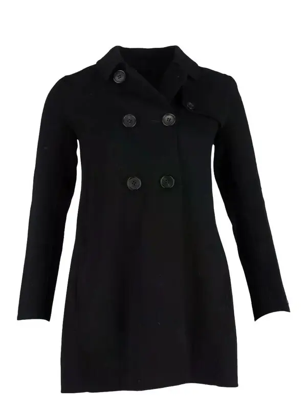 Max Mara Double-breasted Wool Coat - Black