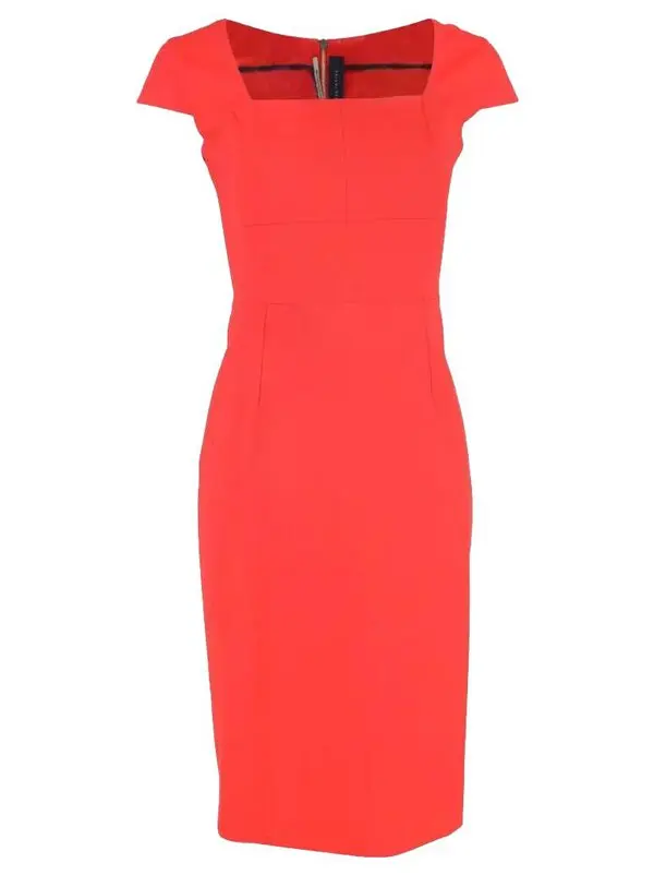 Roland Mouret Jeddler Square-neck Dress - Red