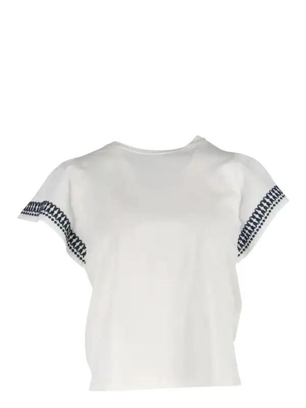 Max Mara Embroidered Cotton T-shirt - White