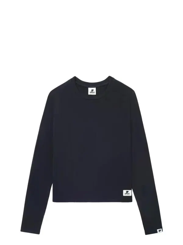 A BATHING APE Long Sleeve Sweatshirt With Thumbholes - Blue