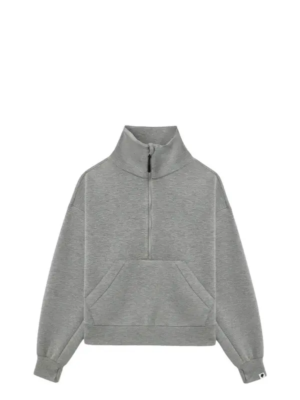 A BATHING APE Funnel-neck Half-zip Sweatshirt - Grey