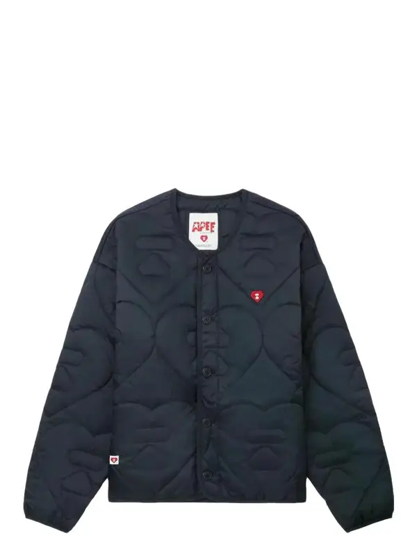 A BATHING APE Heart Quilted Jacket - Blue