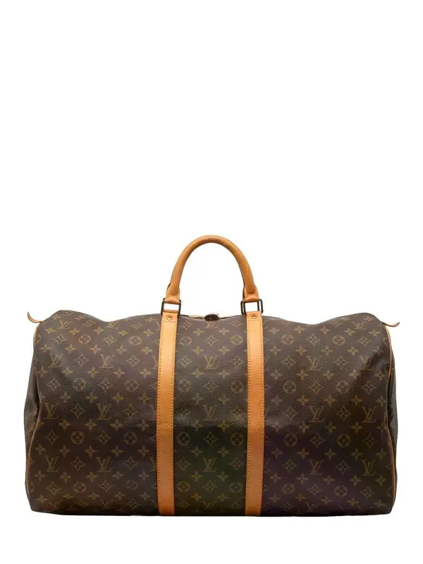 LOUIS VUITTON 1980-2010 Monogram Keepall 55 Travel Bag - Brown