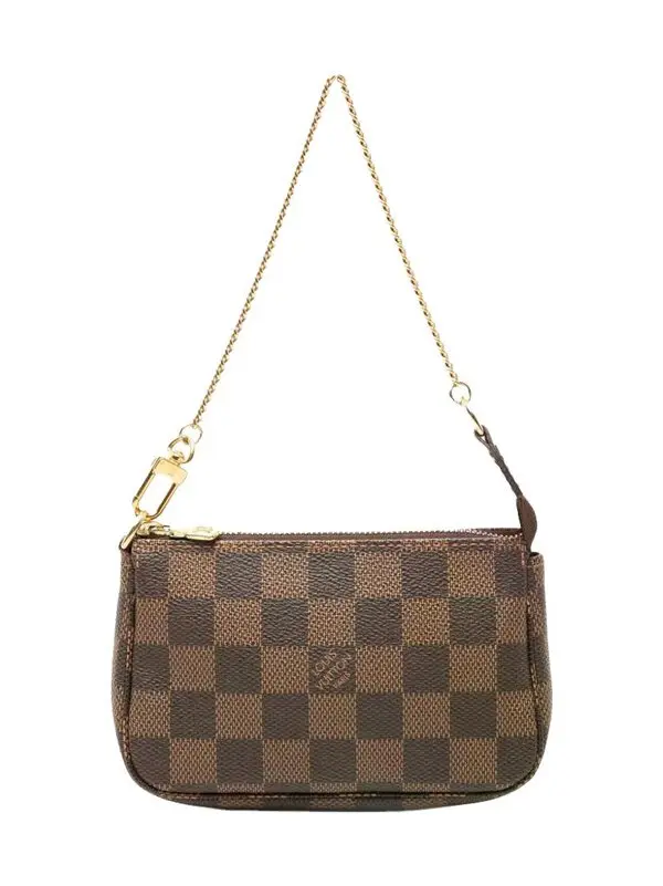 LOUIS VUITTON 2011 Damier Ebene Mini Pochette Accessoires Handbag - Brown