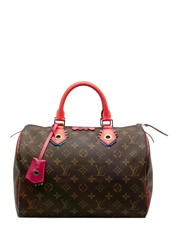 LOUIS VUITTON 2015 Monogram Totem Speedy 30 Boston Bag - Brown