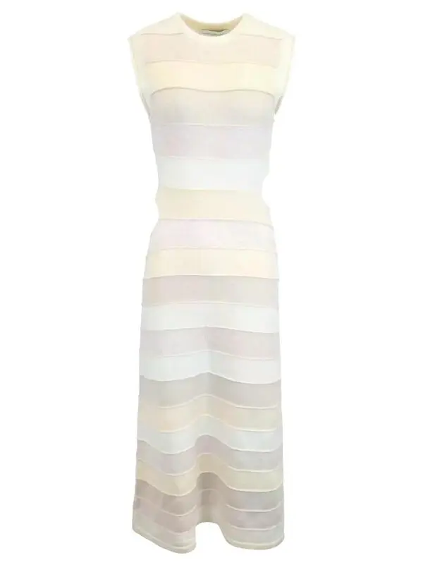 Christopher Esber Striped Cut-out Dress - Neutrals