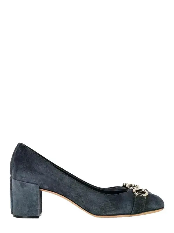 FERRAGAMO Garda Block-heel Pumps - Blue