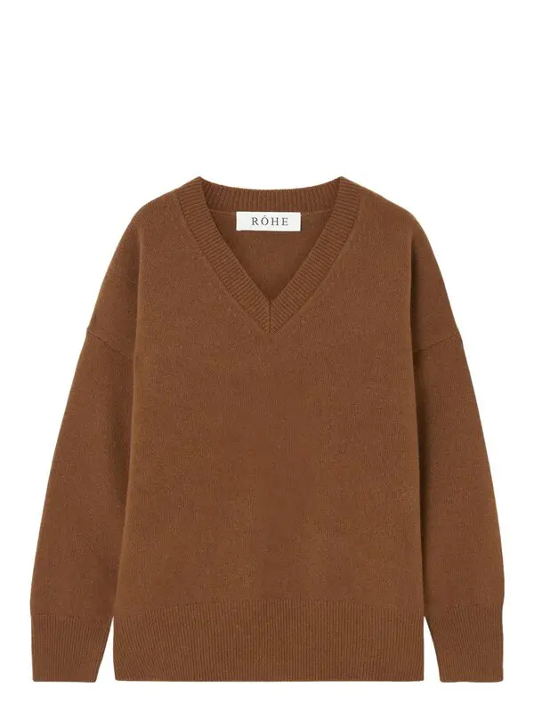 -- Wool Blend Sweater - Brown