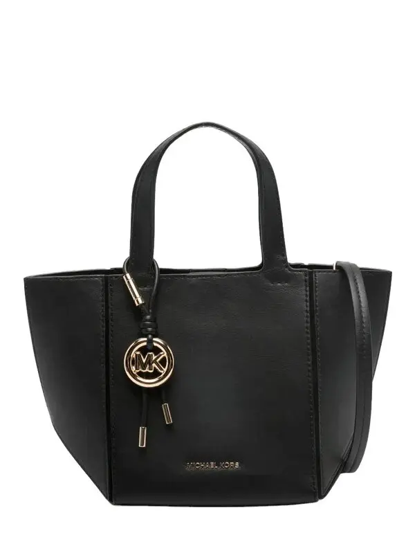 Michael Kors Jordi Tote Bag With Logo Charm - Black