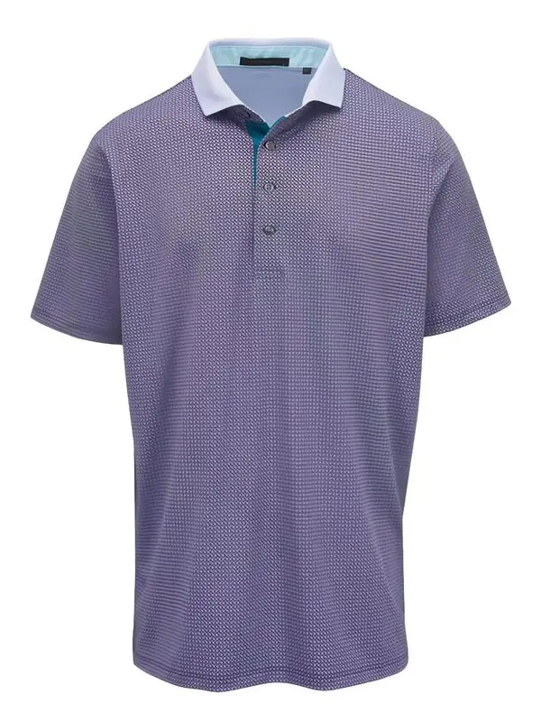 Greyson Patterned Polo Shirt - Purple