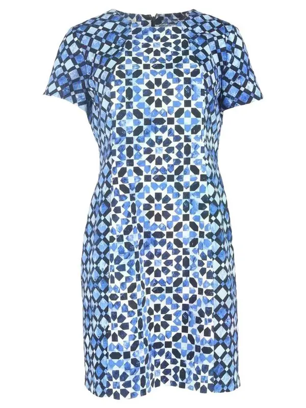 Michael Kors Printed Mini Dress - Blue