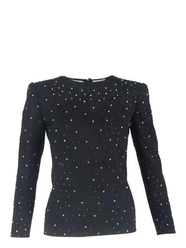 Valentino Garavani Embellished Long-sleeve Top - Black