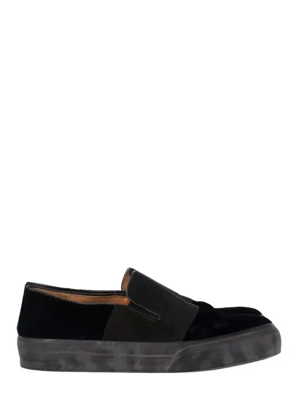 Dries Van Noten Velvet Slip-on Sneakers - Black