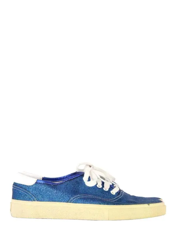 Saint Laurent Glitter Low-top Sneakers - Blue