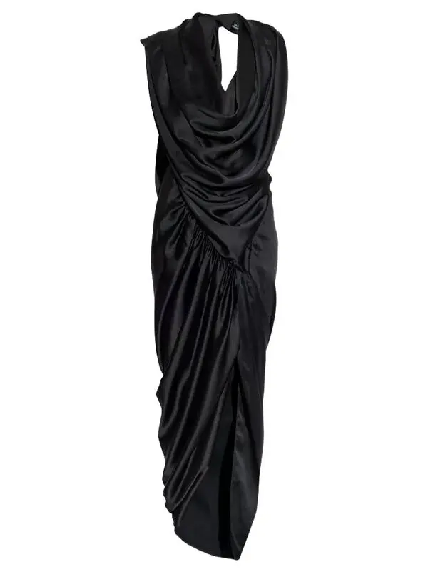VIVIENNE WESTWOOD Draped Slit Dress - Black