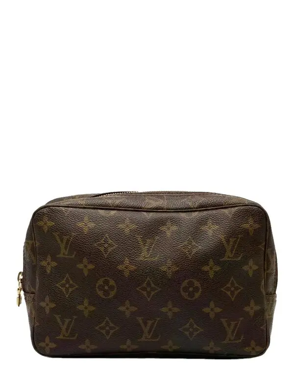 LOUIS VUITTON 1982 Monogram Trousse Toilette 23 Clutch - Brown
