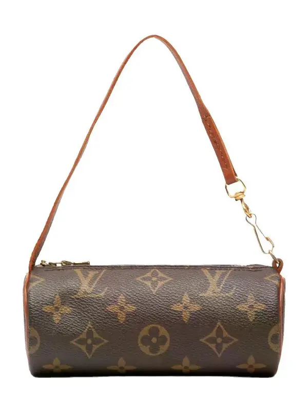 LOUIS VUITTON Monogram Papillon Pochette Handbag - Brown