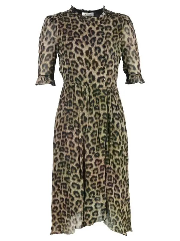 Ba&sh Leopard-print Midi Dress - Brown