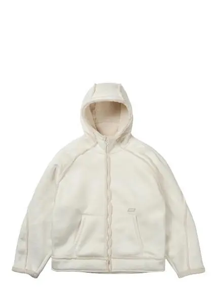 PALACE Sherpa Faux Suede Hooded Jacket - White