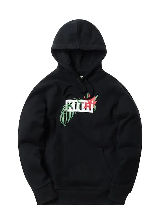 Kith In Bloom Classic Logo Hoodie - Black