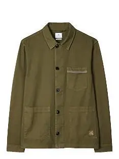 Paul Smith Cotton-twill 'stitch Stripe' Work Jacket - Green