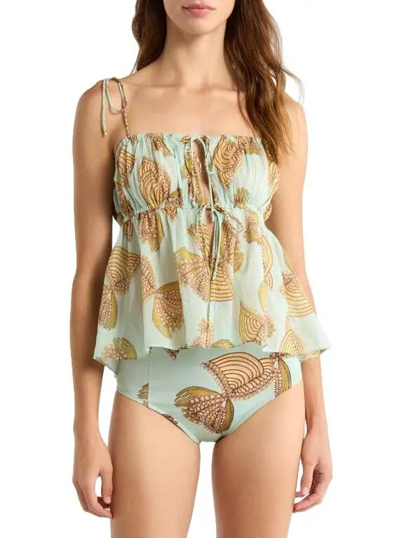 Ulla Johnson Tallulah Tie Strap Camisole - Water Blossoms