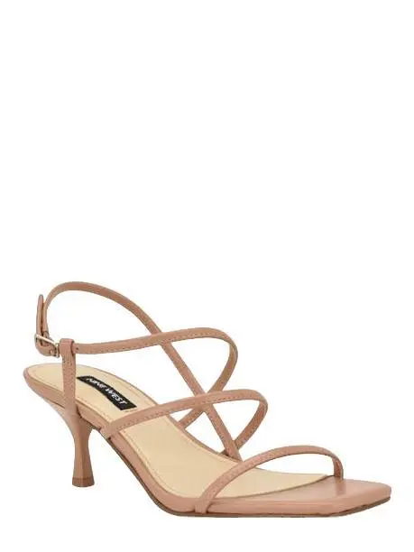 Nine West Hindy Slingback Kitten Heel Sandal - Light Natural
