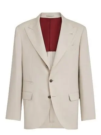 Brunello Cucinelli Blazer With Peak Lapel - Buff
