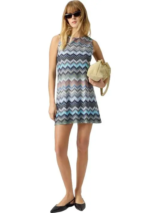 Missoni Sleeveless Chevron Knit Mini Dress - Multicoloured