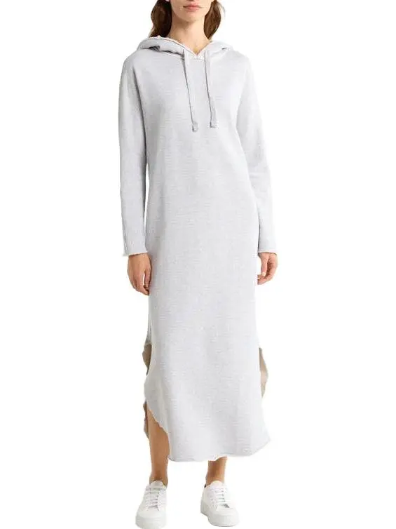 Frank & Eileen James Long Sleeve Hoodie Dress - Gray Melange