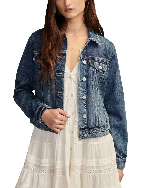 Lucky Brand Tomboy Denim Trucker Jacket - Altavista