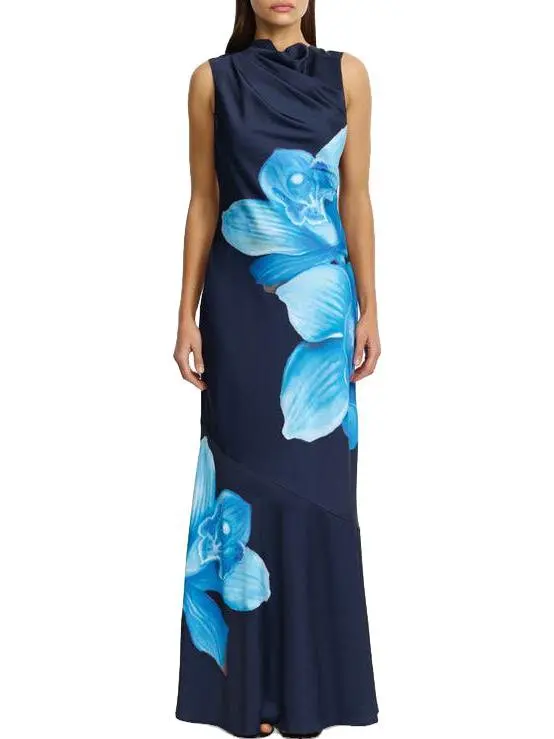 Significant Other Lana Floral Mermaid Gown - Dark Magnolia