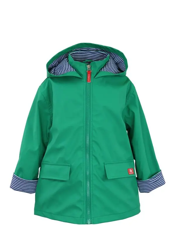 WIDGEON Hooded Zip-up Raincoat - Golf Green